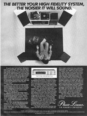 Phase Linear 1000 Series Two - Vintage Audio Ads - classicaudio.com