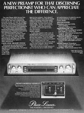 Phase Linear 3000 Series Two - Vintage Audio Ads - classicaudio.com
