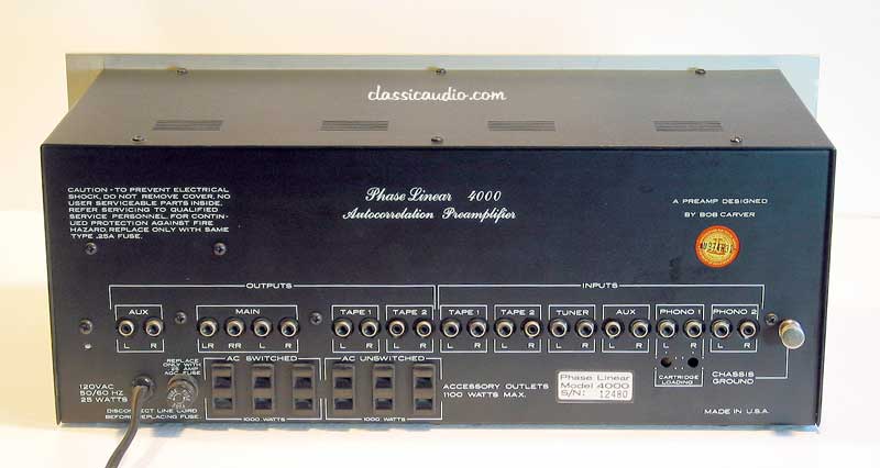 classicaudio.com..... For Sale..... Phase Linear 4000
