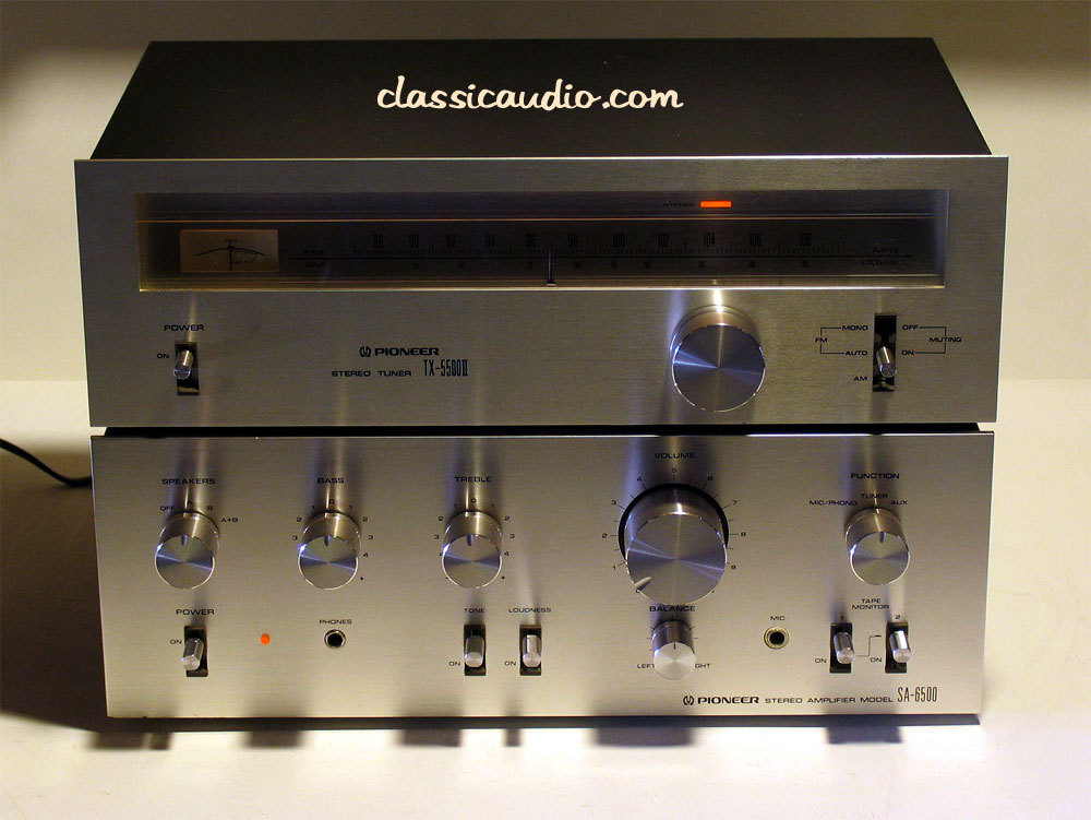 classicaudio.com..... For Sale..... Pioneer TX-5500II and SA-6500
