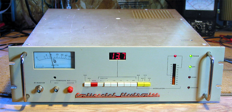 classicaudio.com..... For Sale..... Continental 802A FM Exciter