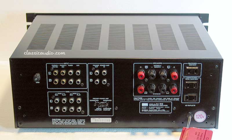 classicaudio.com..... For Sale..... Sansui AU-919 and TU-919
